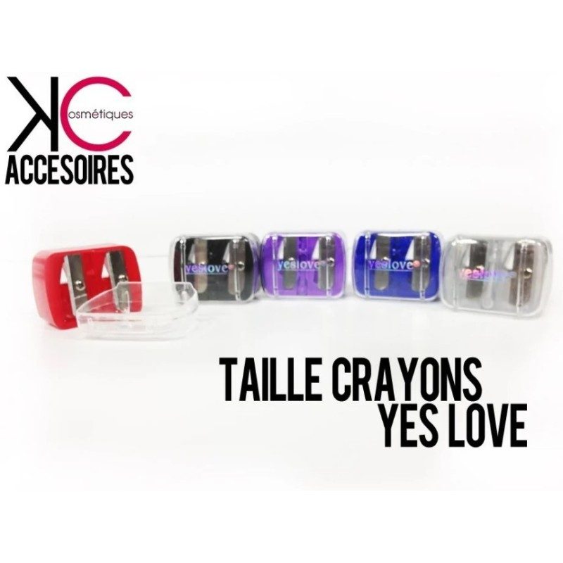 TAILLE CRAYONS + RESERVOIR YES LOVE DE COULEURS - KCosmétiques grossiste